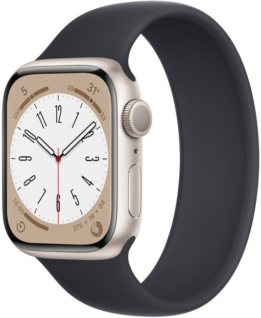 Etoren Apple Watch Series 8 GPS 41mm Starlight Aluminium Case With Midnight Solo Loop etoren-apple-watch-series-8-gps-41mm-starlight-aluminium-case-with-midnight-solo-loop